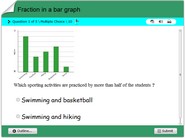 Fraction in a bar graph - activities for 2nd, 3rd, 4th, 5th, 6th graders