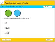 Practice finding fractions in a group of dots, for kids in kindergarten ...