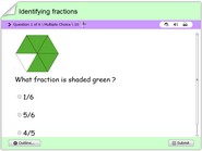 Identifying fractions from shapes, games, quizzes, worksheets